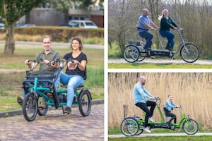 Three tricycle tandems by vanRaam in comparison