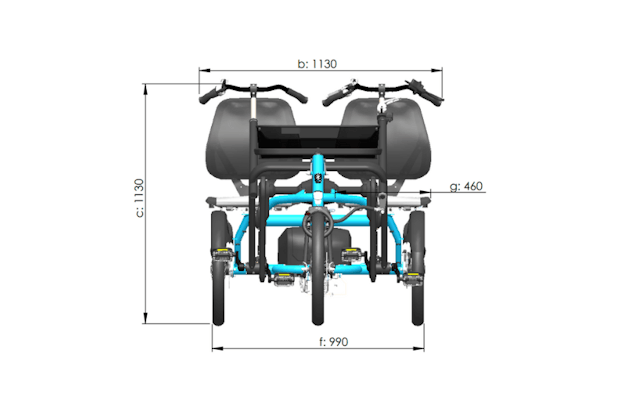 Parallel-Tandem Fun2Go | Duo-Fahrrad Van Raam | Van Raam