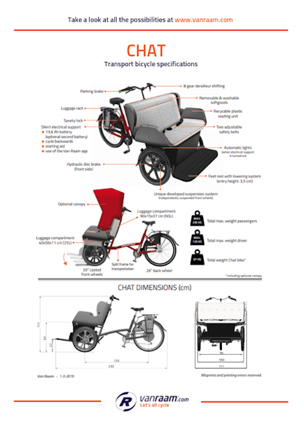 New transport bike at Van Raam, the Rickshaw Bicycle Chat | Van Raam